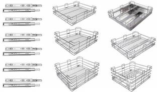 Sanjari Modular Kitchen Basket with 20 inch Telescopic Channel (21X20 ...