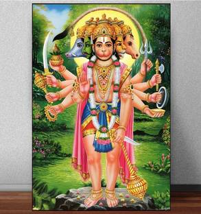 Hanuman Ji poster for home decor A4 Size ,Lord Hanuman Religious ...