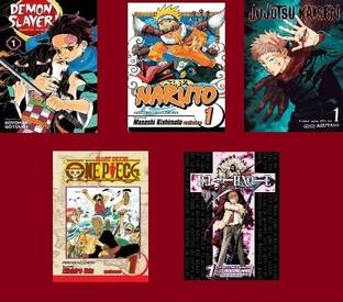 Manga Combo Of Demon Slayer, Naruto, Jujutsu Kaisen, One Piece & Death ...