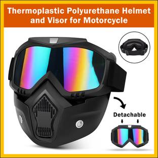 Asryd Bike Riding Face Mask Shield Motorcycle Goggles Rainbow Blowtorch Safety Goggle Reviews ...