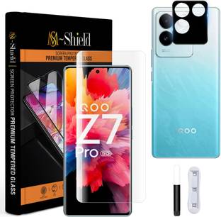 MS-Shield Edge To Edge Tempered Glass for iQOO Z7 Pro 5G, With Camera ...