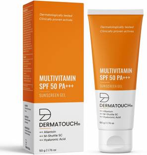 Dermatouch Sunscreen - SPF 50 PA+++ Multivitamin Gel | UVA-UVB ...