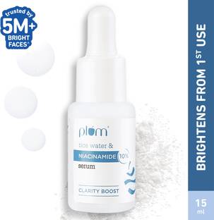 Plum 10% Niacinamide & Rice Water Face Serum | Clear & Bright Skin ...