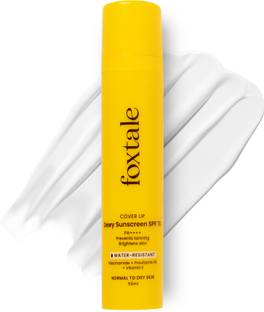 Foxtale Sunscreen - SPF 70 PA++++ Dewy Sunscreen with Naicinamide ...