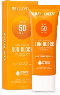 BELLAVITA Sunscreen - SPF 50 PA+++ Water based Hydrating Sunscreen ...