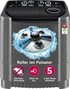 LG 8.5 kg Semi Automatic Top Load Washing Machine Black Price in India ...