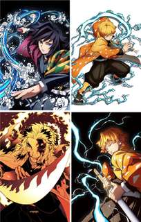 Demon Slayer Poster - Demon Slayer Manga Set of 36 4x6 Inch Posters ...