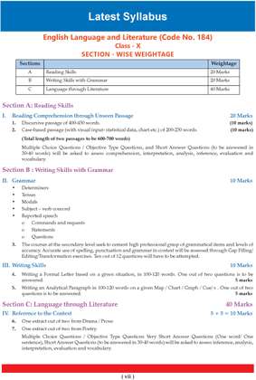 Oswaal CBSE Question Bank for Class 10 English Language & Literature ...