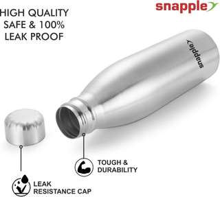 Snapple Hydro Plus Stainless Steel Water Bottle Single Wall ISI ...