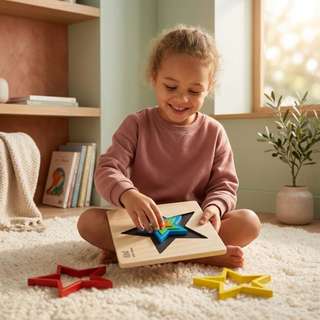 Maskeen Star Shape Sorting Puzzle Vibrant Colors Toddlers Activities ...