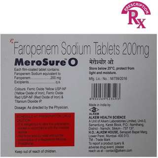 Merosure O 200 mg Tablet (9 Tab) Price in India - Buy Merosure O 200 mg ...