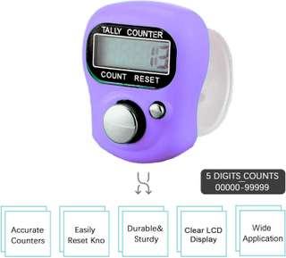 MultiFct Pack of 5 Finger Tally Counter with Reset Button | Naam Jap ...