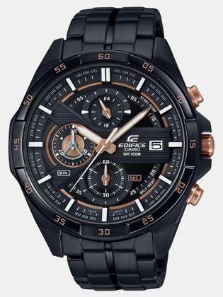 CASIO Edifice EFR-556DC-1AVUDF Black Dial Black Stainless Steel Band ...