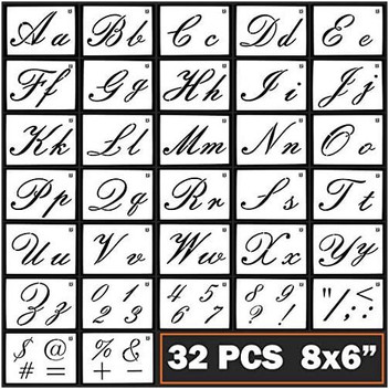 Cursive Letter M Stencil