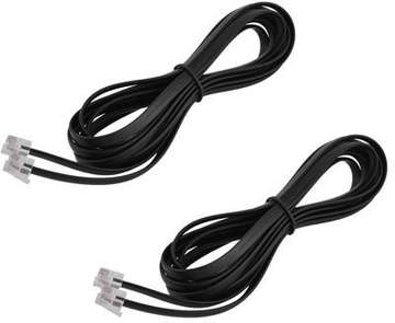 RIVER FOX Ethernet Cable 5 m 2 Pcs 5 Meter RJ11 Telephone Modem Line ...
