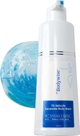 Be Bodywise 1% Salicylic Acid Body Wash 250ml with Natural Loofah for ...