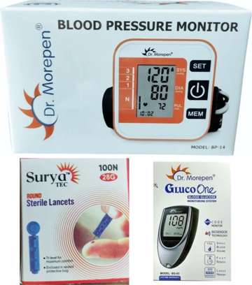 Dr. Morepen BP-15 Glucometer combo pack BP-15, Glucometer BG03 WITH 100 ...