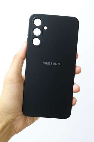 Samsung Back Cover for Samsung Galaxy A55 5G Silicone Case, Black ...