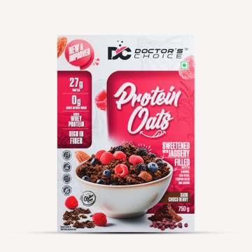 DOCTOR'S CHOICE High Protein Oats 27g Jaggery No Additives & 0g Sugar ...