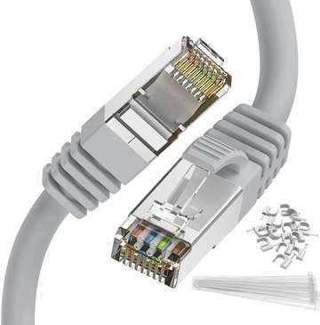 RIVER FOX Ethernet Cable 5 m 2 Pcs 5 Meter RJ11 Telephone Modem Line ...