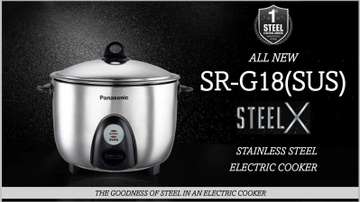 Panasonic SR-WA18HSB 1.8L Electric Rice Cooker -Tri-Ply Stainless Steel ...