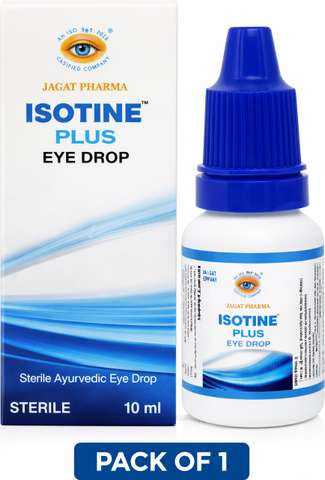 ISOTINE Jagat Pharma Plus Eye Drop (10ml X 6 eye drops)-AYUSH Certified ...