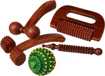 Adon Wooden Handheld Roller | For Hair Growth | Blood Circulation ...