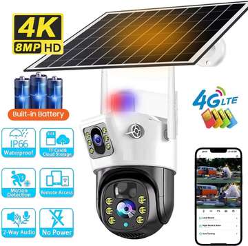 COFE CF-4G-PTSL24-BDL | Wi-fi 6 Solar 4G Camera |10 Days Backup | 24x7 ...
