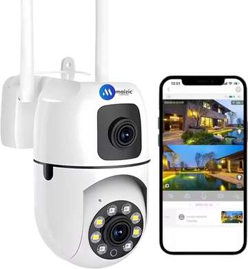 TP PLUS 5 MP Dual Lens WiFi CCTV Camera for Home Security, 360° PTZ ...