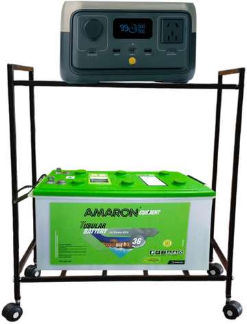 Iron Lands 2-Tier UPS Stand for Home and Office – Metal Inverter and ...