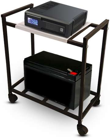 Iron Lands 2-Tier UPS Stand for Home and Office – Metal Inverter and ...