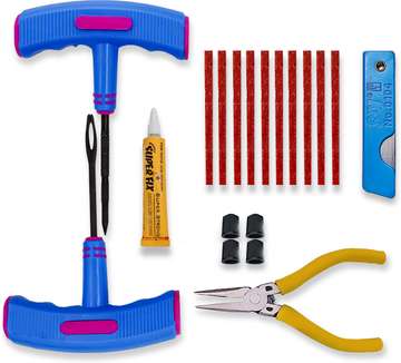 WILLIBEE 7 in 1 Universal S Tubeless Tire Puncher Kit Tyre Puncture Kit ...