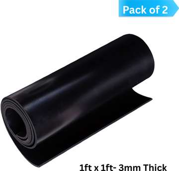 Aicon 3mm Thickness Black Plain Natural Rubber Gasket Sealing Sheet ...
