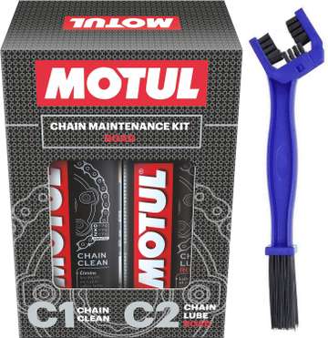 MOTUL Chain Cleaner C1 (150 ml) & Chain Lube Road C2 (150 ml) | Chain ...