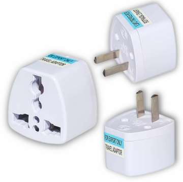 HI-PLASST (3pcs) US to India Plug Universal Adapter 3 Pin Indian ...
