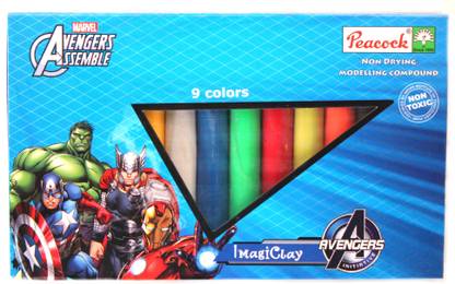MARVEL Avengers Modelling Clay - 9 Colors - Avengers Modelling Clay - 9 ...