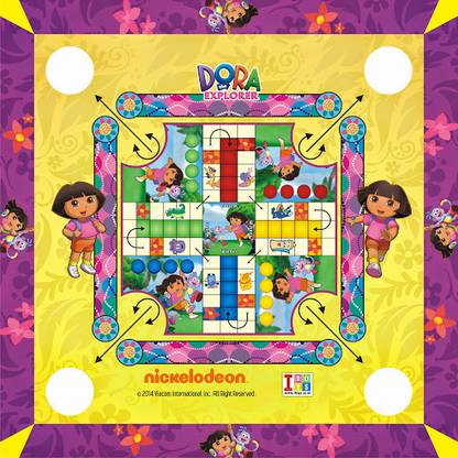 ITOYS Dora the explorer Small Carrom Indoor Sports Games Board Game ...