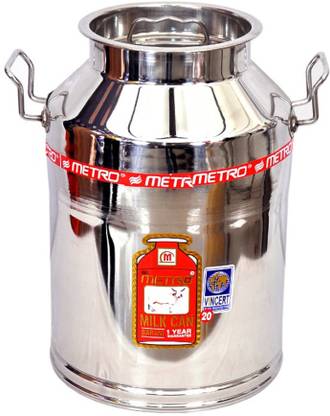 METRO Steel Milk Container - 20 L Price in India - Buy METRO Steel Milk ...