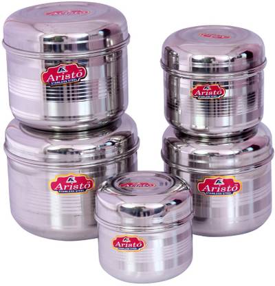 Aristo Houseware Steel Grocery Container - 550 ml, 1600 ml Price in ...
