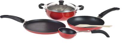 ANJALI Induction Bottom Non-Stick Coated Cookware Set Price in India ...
