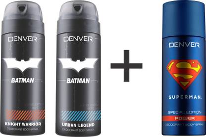 DENVER Batman Knight Warrior, Urban Legend and Superman Power Deodorant ...