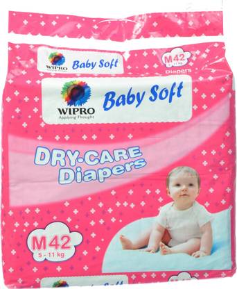 Wipro Baby Soft Dry Care Diapers - M - Buy 42 Wipro Disposable Diapers ...