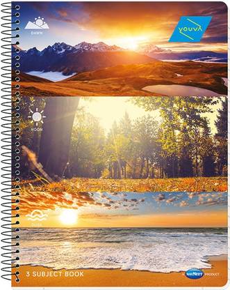 Youva Navneet-YOUVA 3 Subject Note Book (Spiral)-150pgs Assorted ...