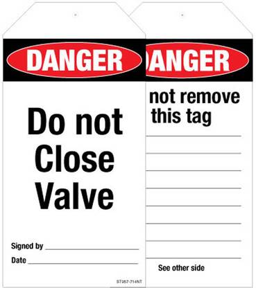 Safety Sign Store DANGER: Do not Close Valve Emergency Sign Price in ...