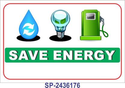 SignageShop Save energy Poster Emergency Sign Price in India - Buy ...