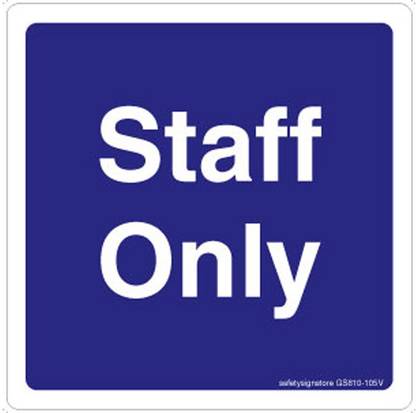 Safety Sign Store Staff Only Emergency Sign Price in India - Buy Safety ...
