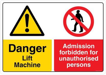 Safety Sign Store DANGER: Lift Machine Emergency Sign Price in India ...