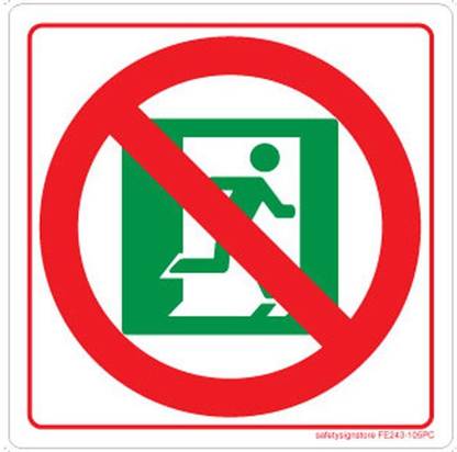 Safety Sign Store No Exit-Graphic Emergency Sign Price in India - Buy ...