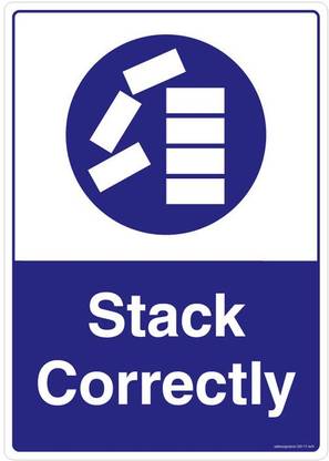 Safety Sign Store Stack Correctly Emergency Sign Price in India - Buy ...