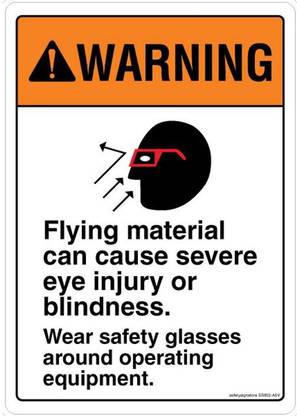 Safety Sign Store Warning: Flying Material Emergency Sign Price in ...